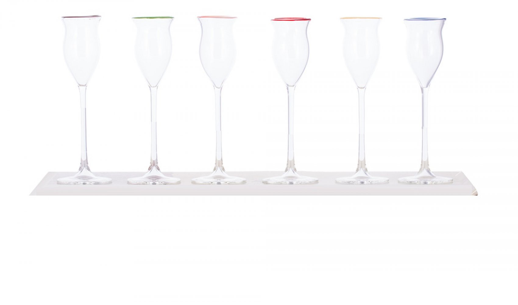 Rochelt Schnapsglas mit Farbrand